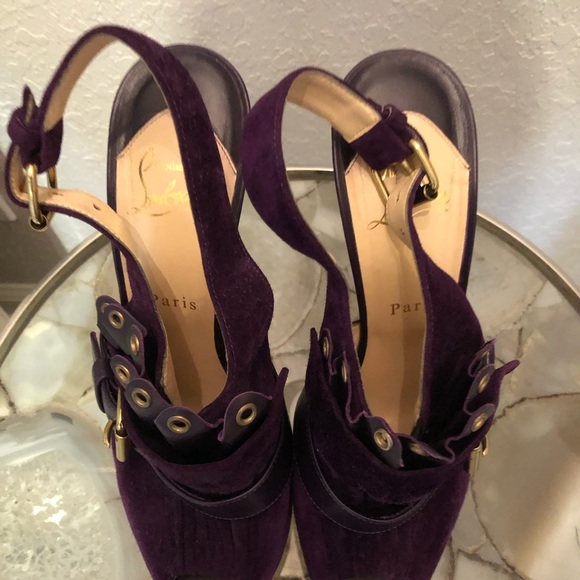 Christian Louboutin | Shoes | Christian Louboutin Purple Platform ...